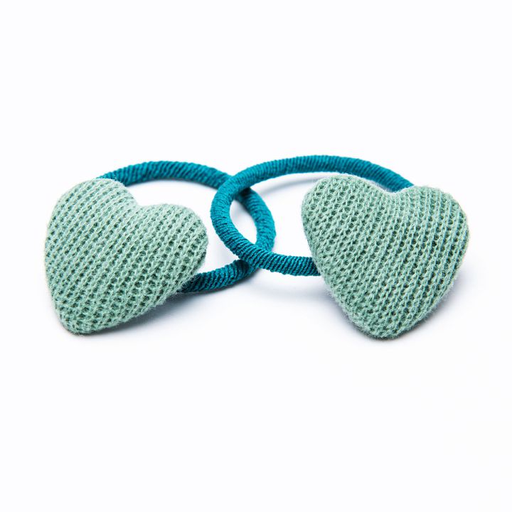 Elastiekje Groen Hartje – Schattig Kinderaccessoire